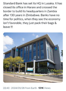 It’s Standard Chartered, not Standard Bank, that has exited Zimbabwe ...